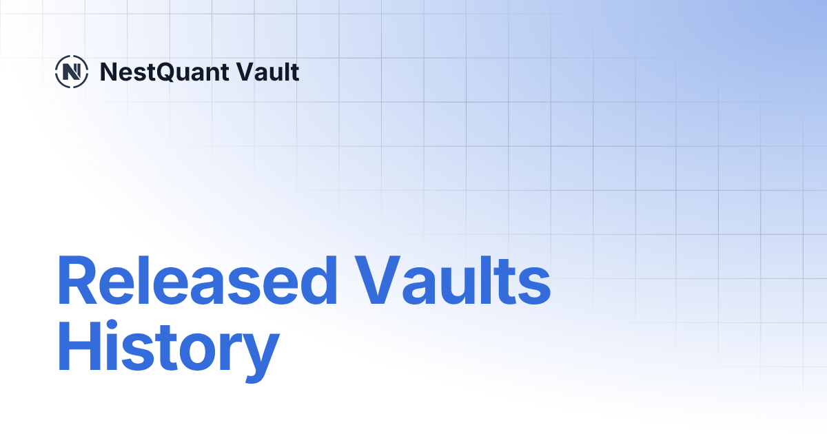 Released Vaults History | NestQuant Vault